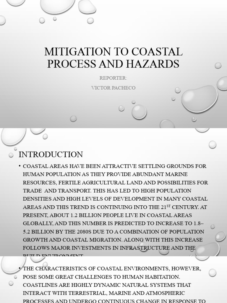 Mitigation To Coastal Process and Hazards | PDF