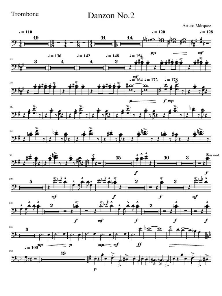 Danzon No 2 - Trombones 1-2 | PDF