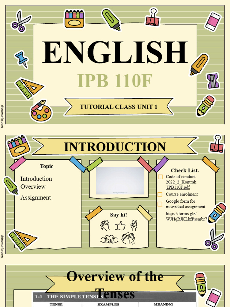 Tutorial Class Unit 1 | PDF