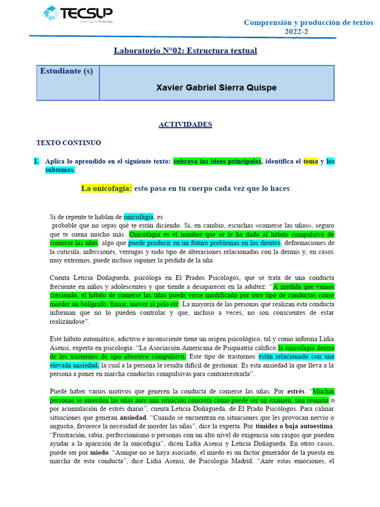 L 2 - Estructura Textual | PDF