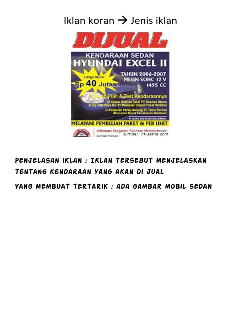 Contoh Kliping Iklan | PDF