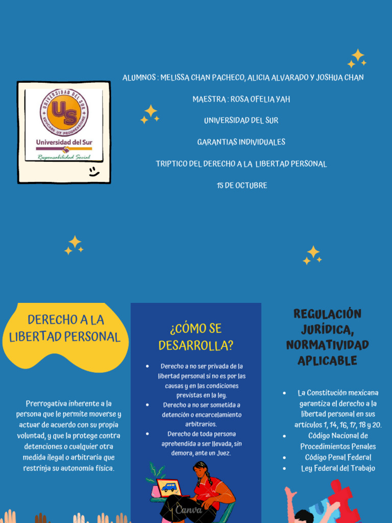 Triptico Del Derecho A La Libertad Personal | PDF | Libertad | Derecho ...