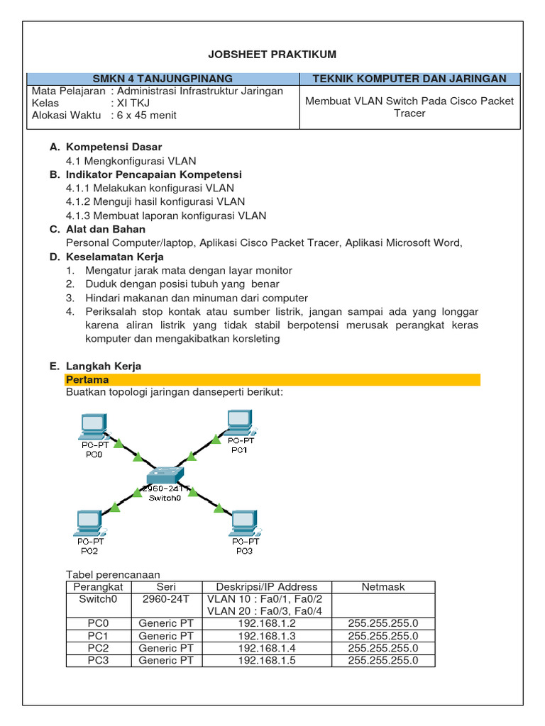 Jobsheet VLAN | PDF