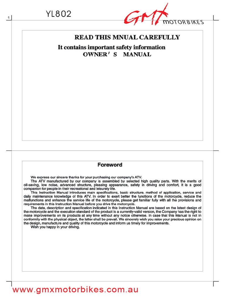 GMX Motorbikes Australia | PDF