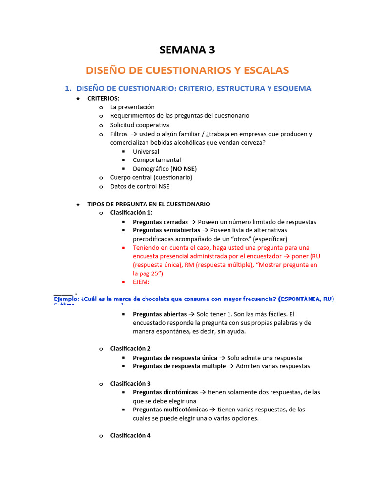 DISEÑO DE CUESTIONARIOS Y ESCALAS SAMANTHA | PDF | Cuestionario | Escala Likert