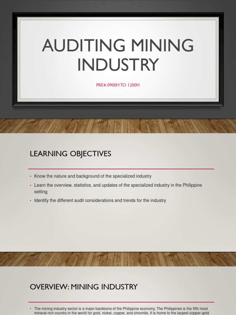 PrE4 Auditing Mining Industry | PDF | Science & Mathematics