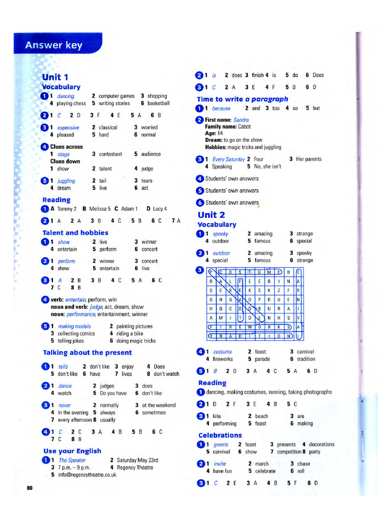 Key Workbook A2 | PDF