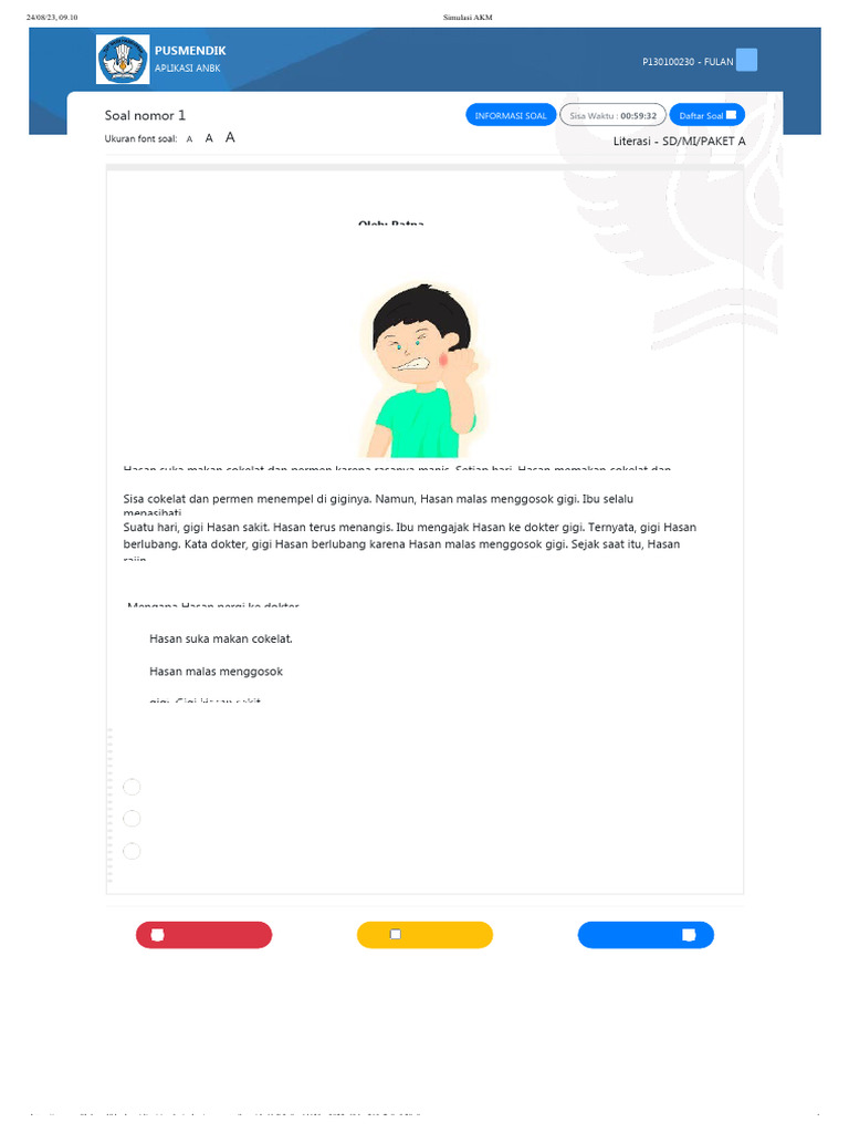 Contoh Soal Literasi ANBK SD 2023 | PDF