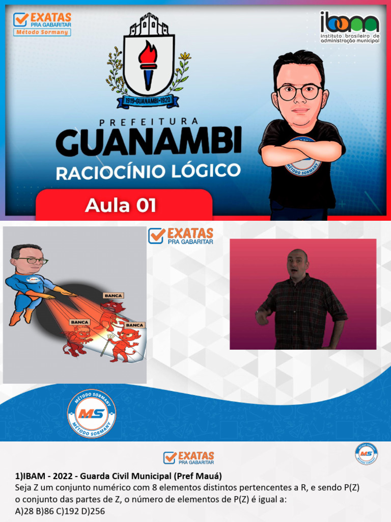 Exercícios RLM - IBAM - PREF. GUANABI | PDF