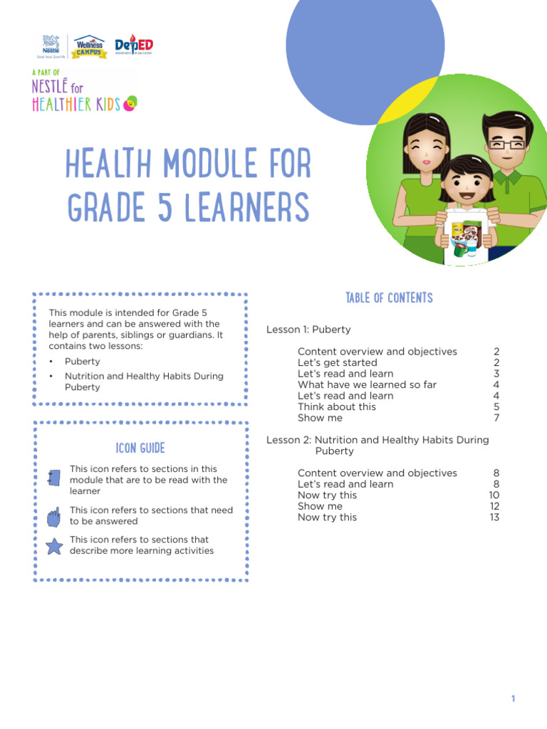 Grade 5 Self-Learning Module | PDF | Foods | Nutrition
