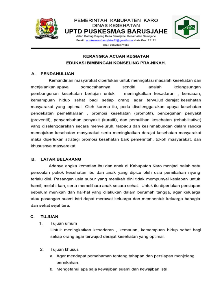 KAK Edukasi Bimbingan Konseling Pra-Nikah. | PDF