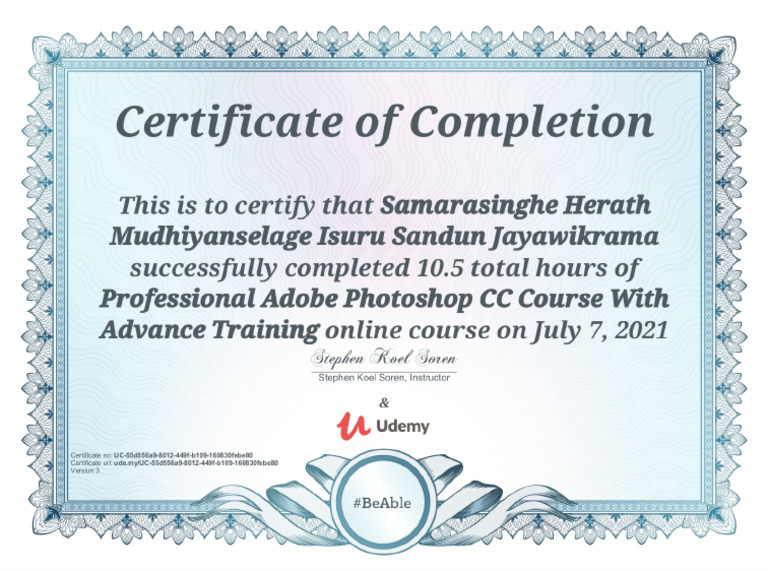 Udemy PS Certificate | PDF