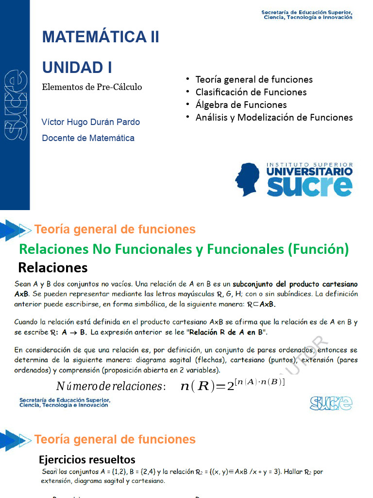 Matemática II | PDF | Función (Matemáticas) | Asíntota
