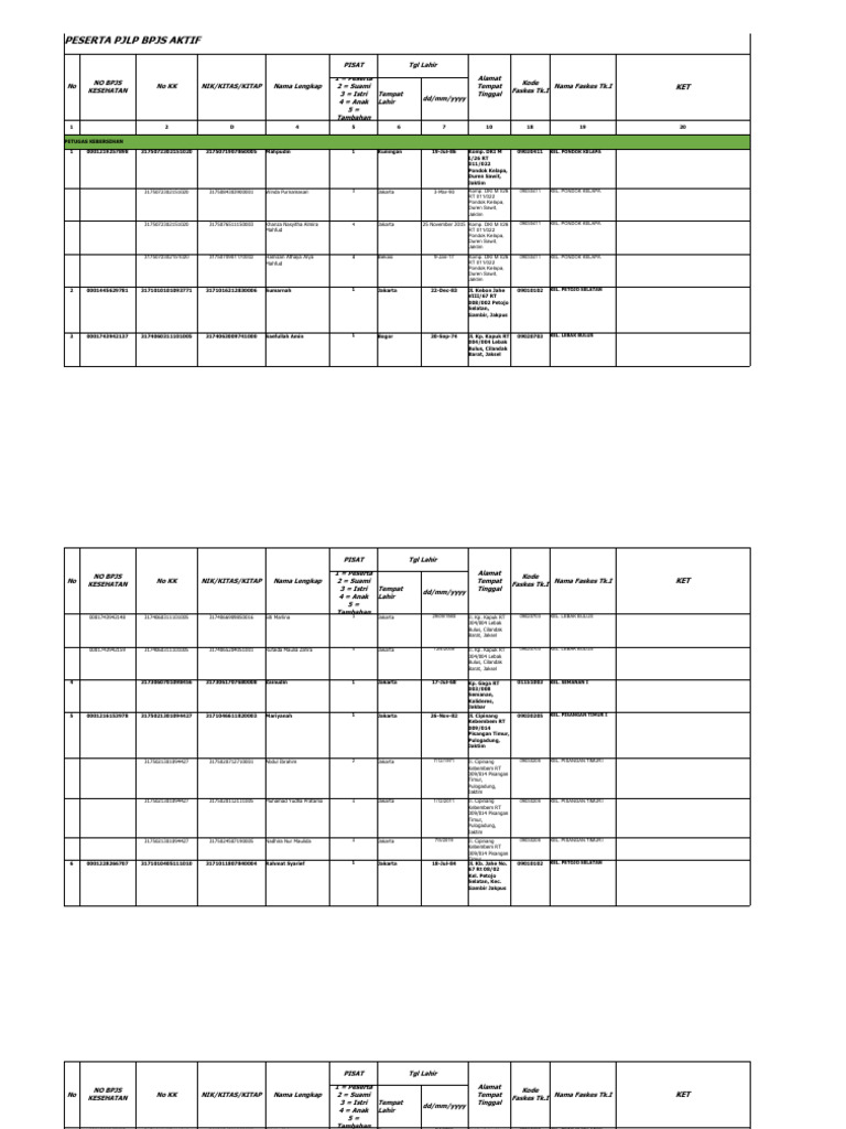 Form 37 Bpjs Kesehatan April 2023 | PDF