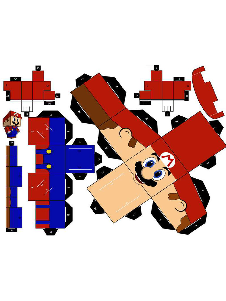 Super Mario Papercraft - FREE Template | PDF