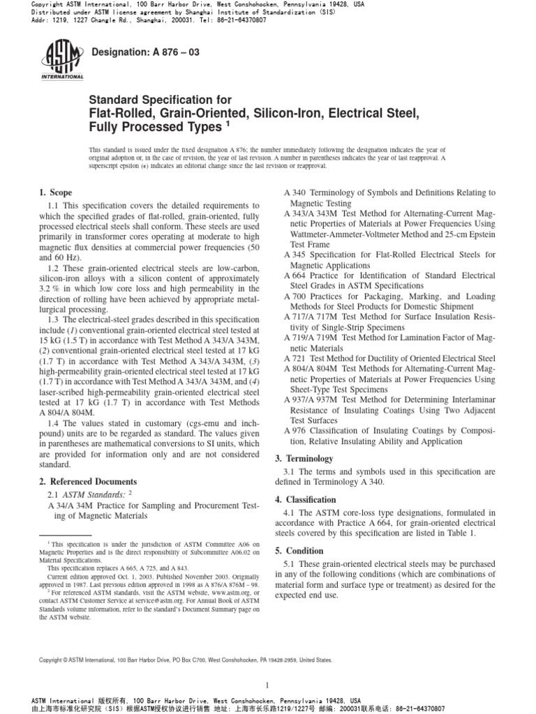 Astm A876-2003 | PDF | Physical Sciences | Materials
