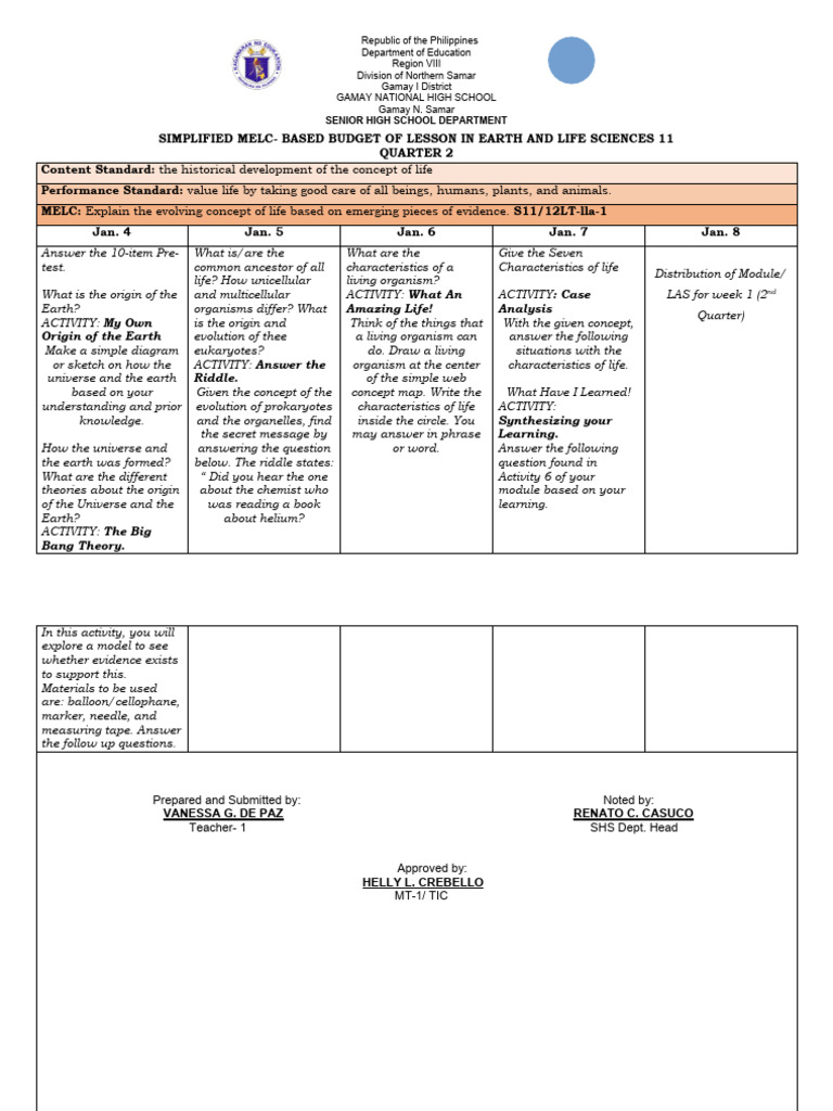 BOL-ES by Week | PDF
