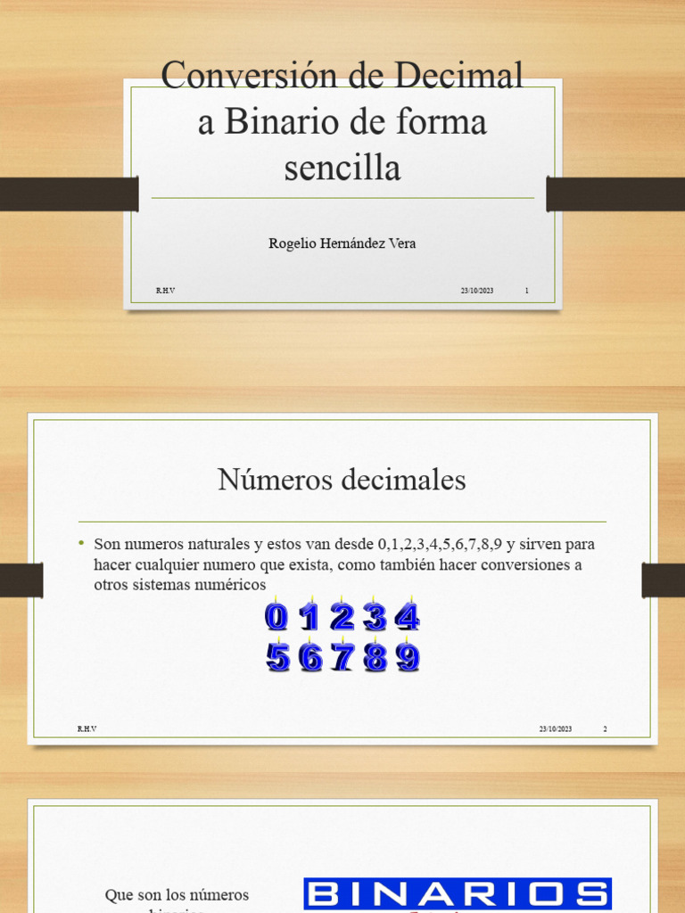 Conversión de Decimal A Binario de Forma Sencilla | PDF