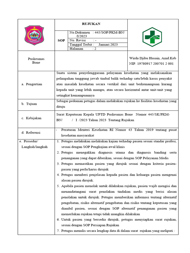 Sop Pelaksanaan Pmi Dan Pme | PDF