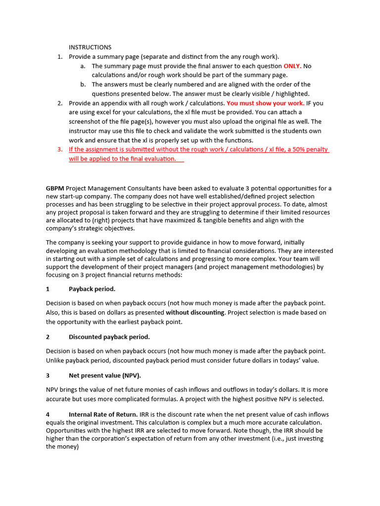 Project Evaluation Methodology Guide | PDF