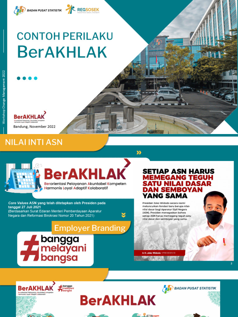 BPS - Contoh Perilaku BerAKHLAK | PDF | Karier & Perkembangan | Ilmu Sosial