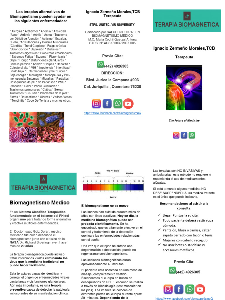 3 ESP TRIPTICO V - 3 Español TERAPIAS BIOMAG IZM 50419 | PDF