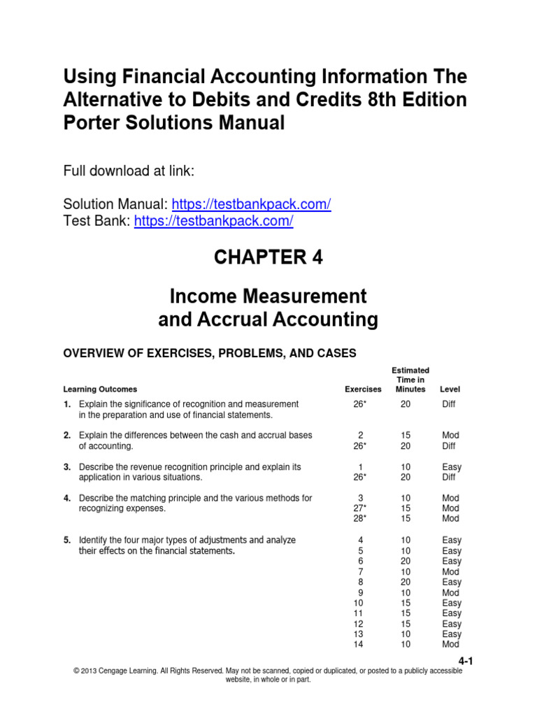 Using Financial Accounting Information The Alternative To Debits and ...