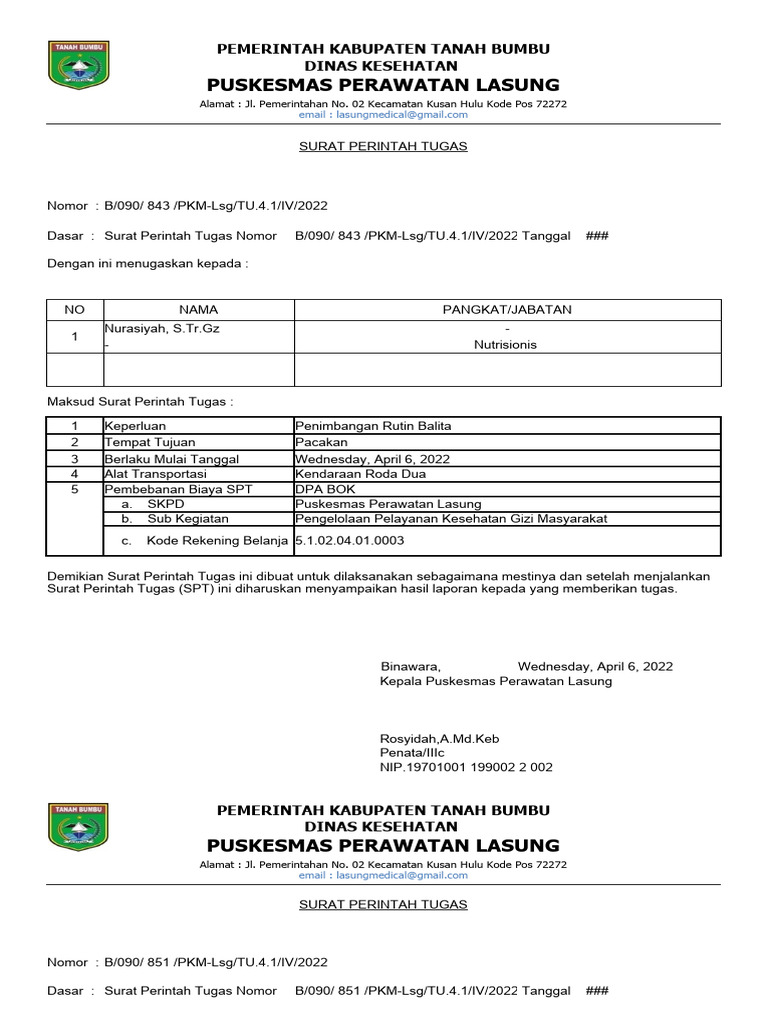 SPJ BOK 2022 Apr - Penimbangan | PDF