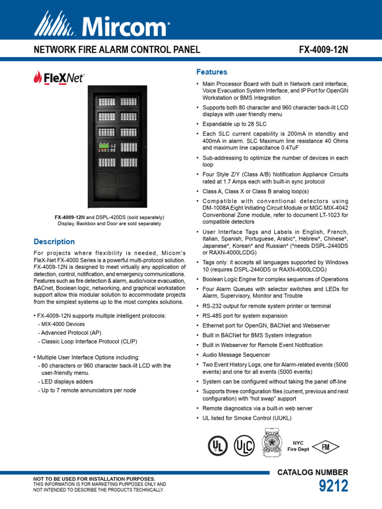 Facp 4009 12 N | PDF