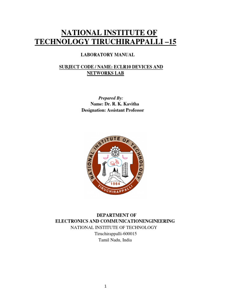 EDC Lab Manual | PDF