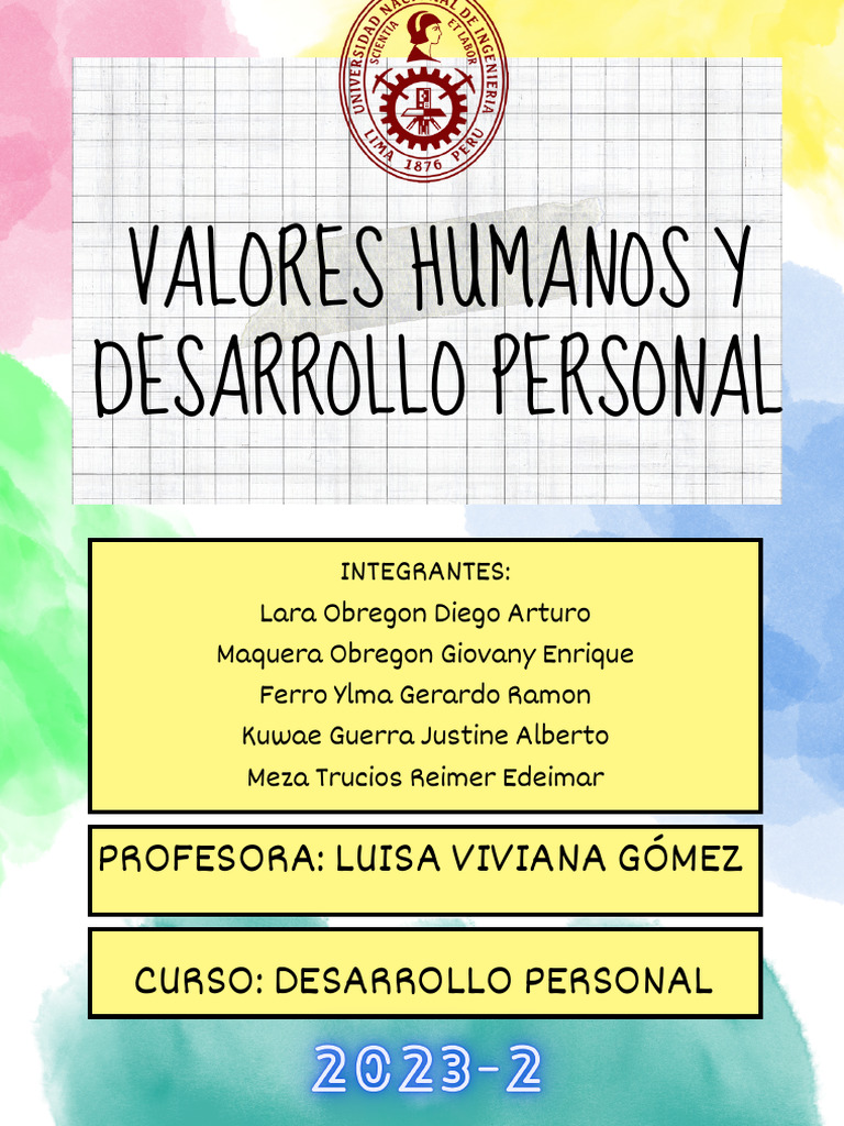 Valores Humanos y Desarrollo Personal | PDF