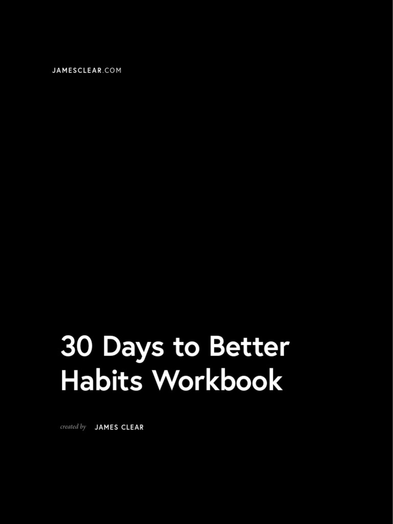 30-Day Habit Improvement Workbook | PDF