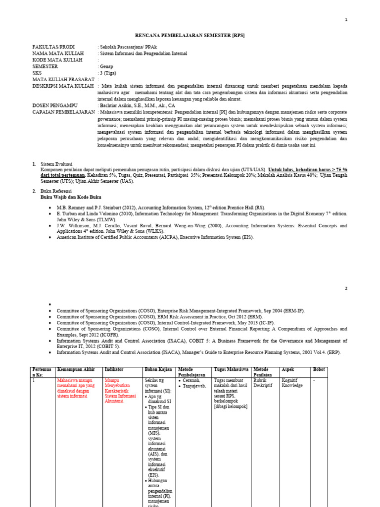 RPS MK Si Dan Pi | PDF | Komputer