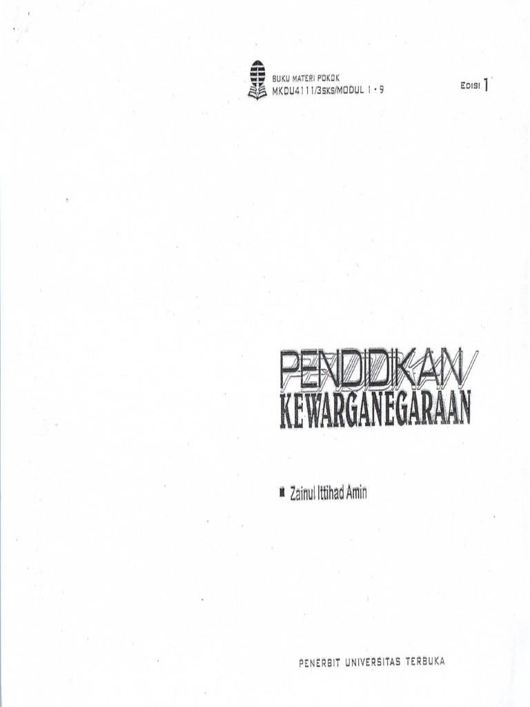 BA MKDU4111 Pendidikan Kewarganegaraan | PDF