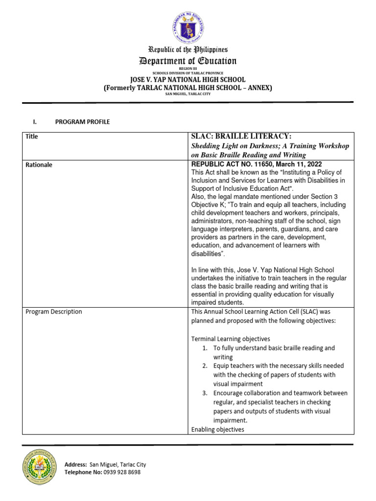Slac-V I | PDF | Literacy | Learning