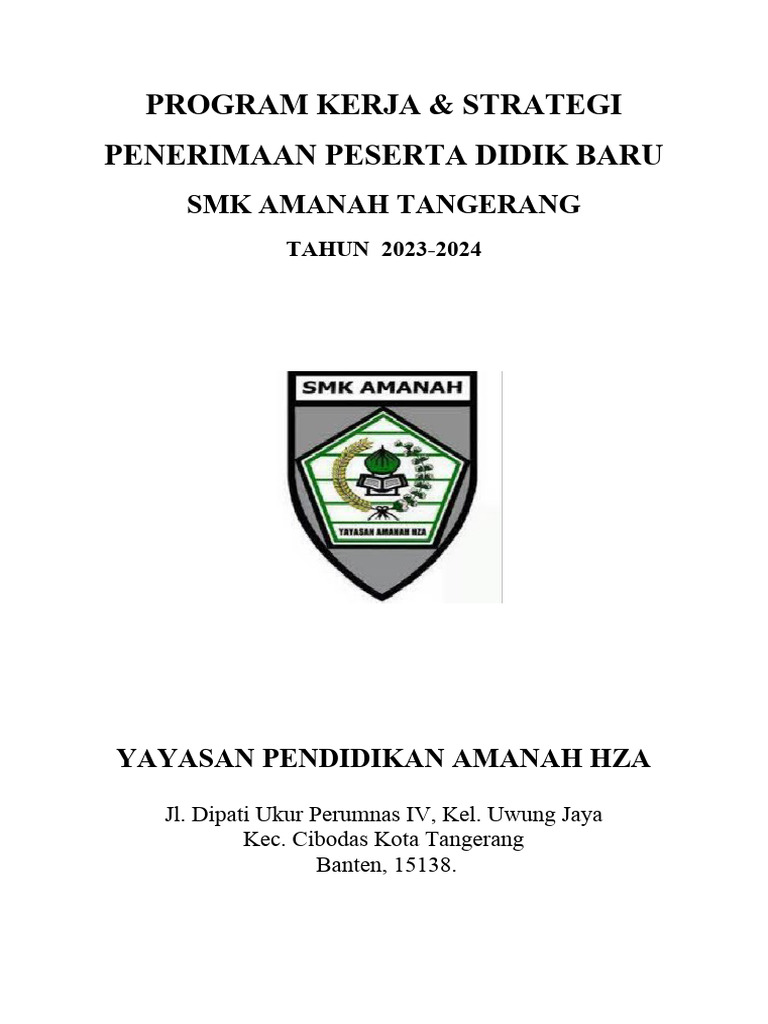 Program Kerja PPDB | PDF