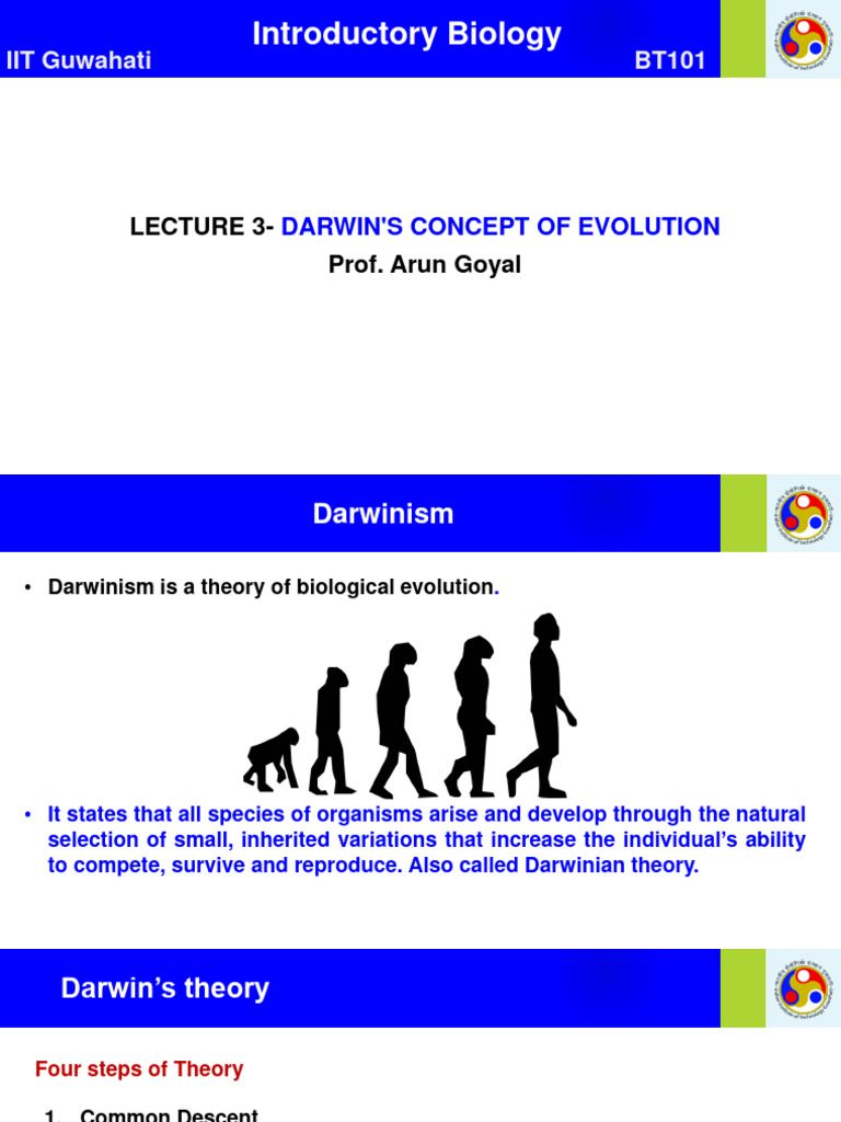 Lecture 3 BT101 Darwin | PDF