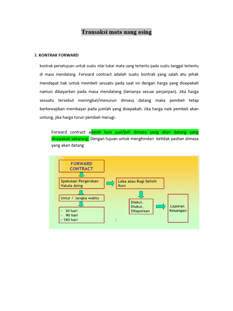 Kontrak Forward dalam Transaksi Valuta Asing | PDF