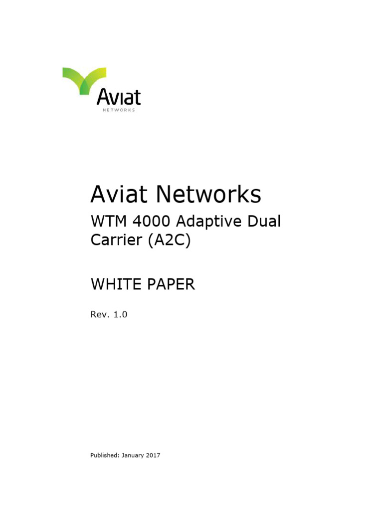 Aviat WTM 4000 | PDF
