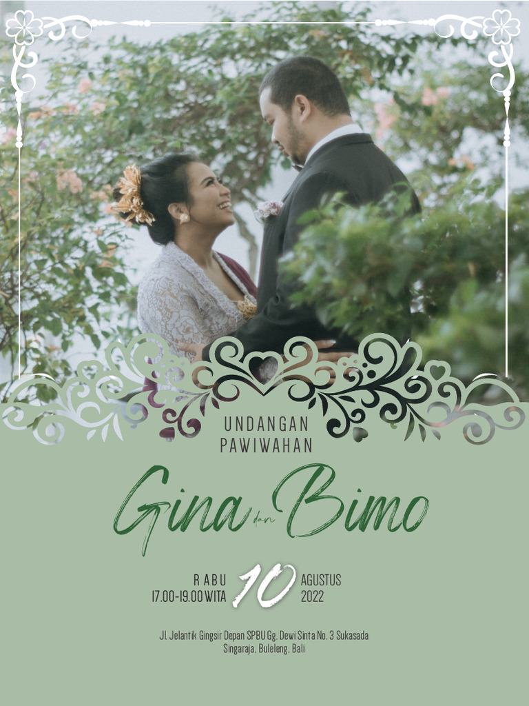 Undangan Pawiwahan Gina Dan Bimo-Malam | PDF