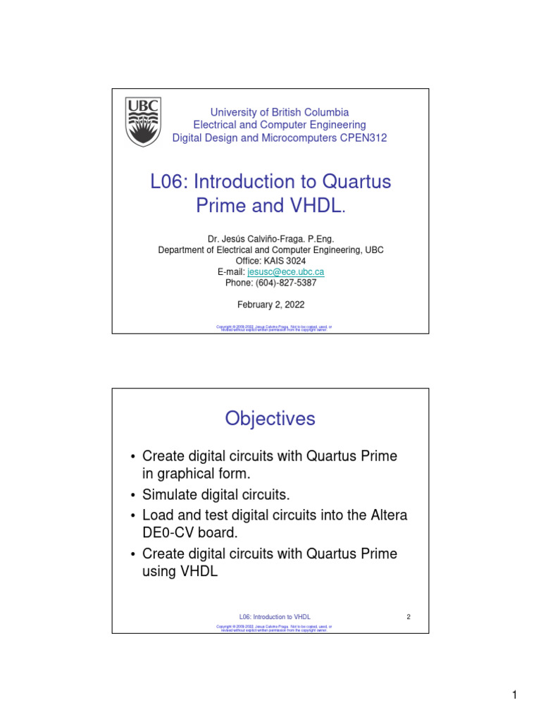 L06 Intro VHDL | PDF L06 Intro VHDL | PDF