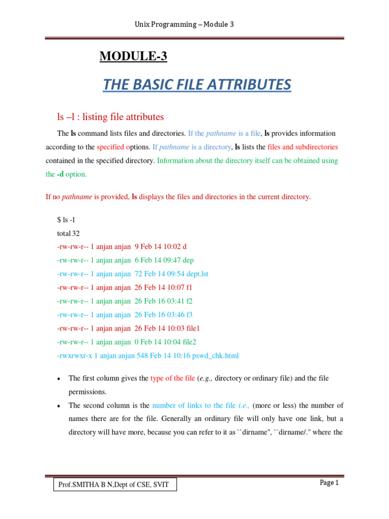 Unix Module 3 Notes Pdf 