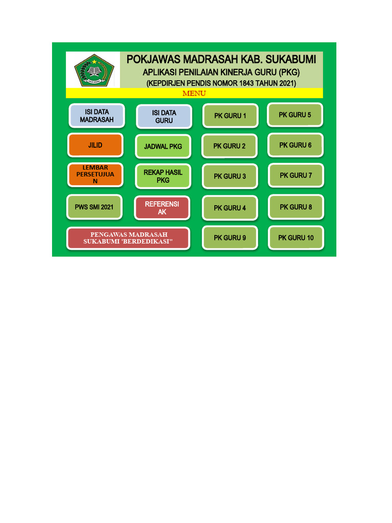 2-Aplikasi PKG (Kepdirjen Pendis No. 1843 TH 2021) 10 GR Share (1) by Mi Cicukang | PDF