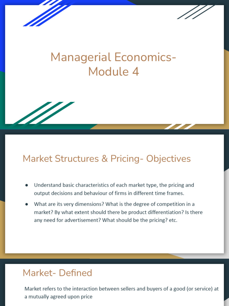 Managerial Economics - Module 4 | PDF