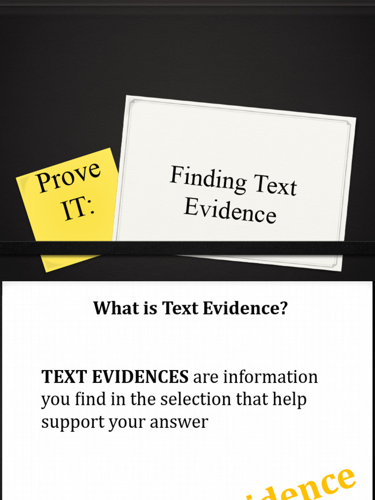 Mastering Text Evidence Skills | PDF