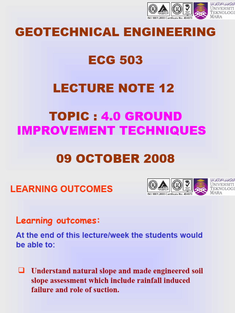 Ecg503 Week 11 Lecture Note Chp4 | PDF