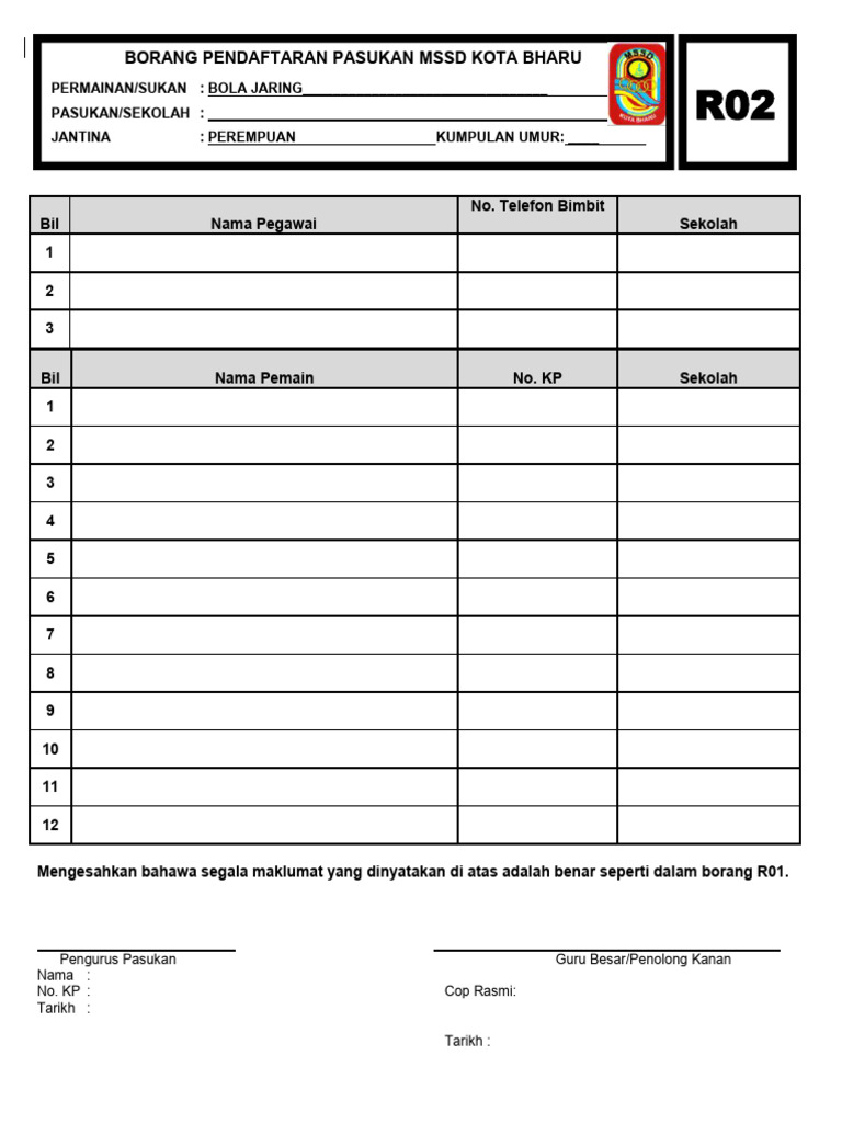 Borang R02 - R01 | PDF