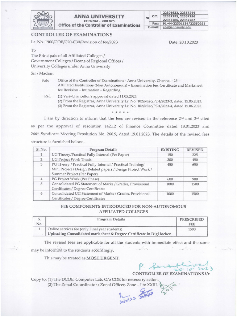 Aff Fee Revision | PDF