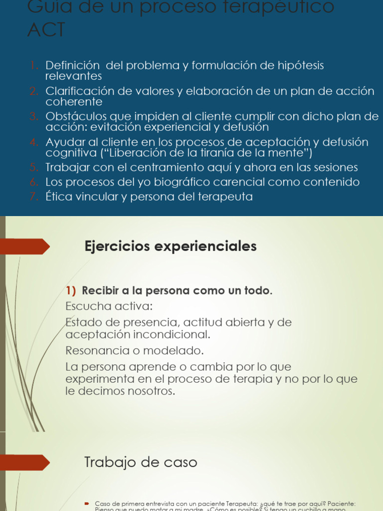 PRIMERA SESIÓN ACT EL PROBLEMA Y LA DESESPERANZA CREATIVA | PDF ...