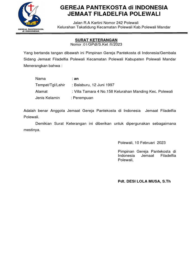 Contoh Penyataan | PDF